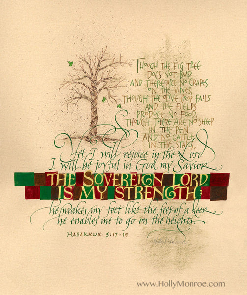 Though The Fig Tree | Holly Monroe Calligraphy – Heirloom Artists ...