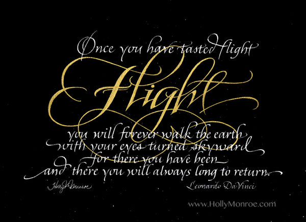 Flight | Holly Monroe Calligraphy – Heirloom Artists: Holly Monroe