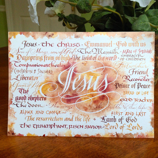 Jesus Card | Holly Monroe Calligraphy – Heirloom Artists: Holly Monroe